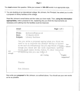 Your writing task: CAE part 1 Proposal | Ben Teaches English